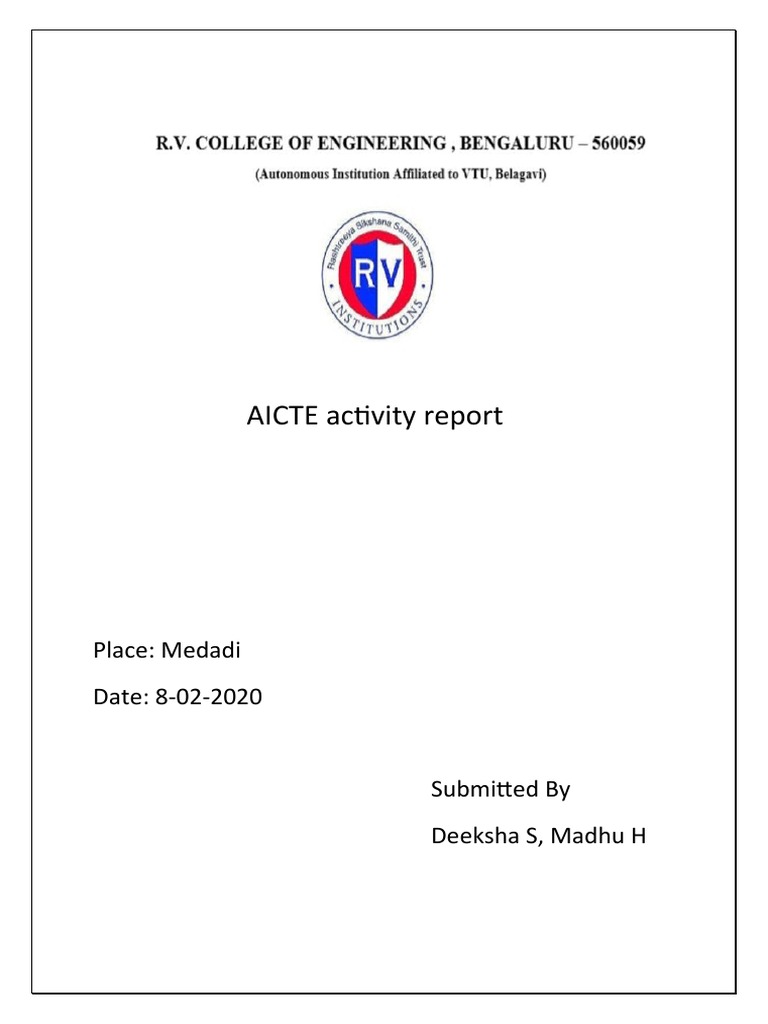 AICTE Activity Report | PDF