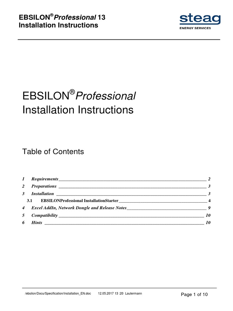 Ebsilon Installation Instructions: Professional | PDF | Windows 8 ...