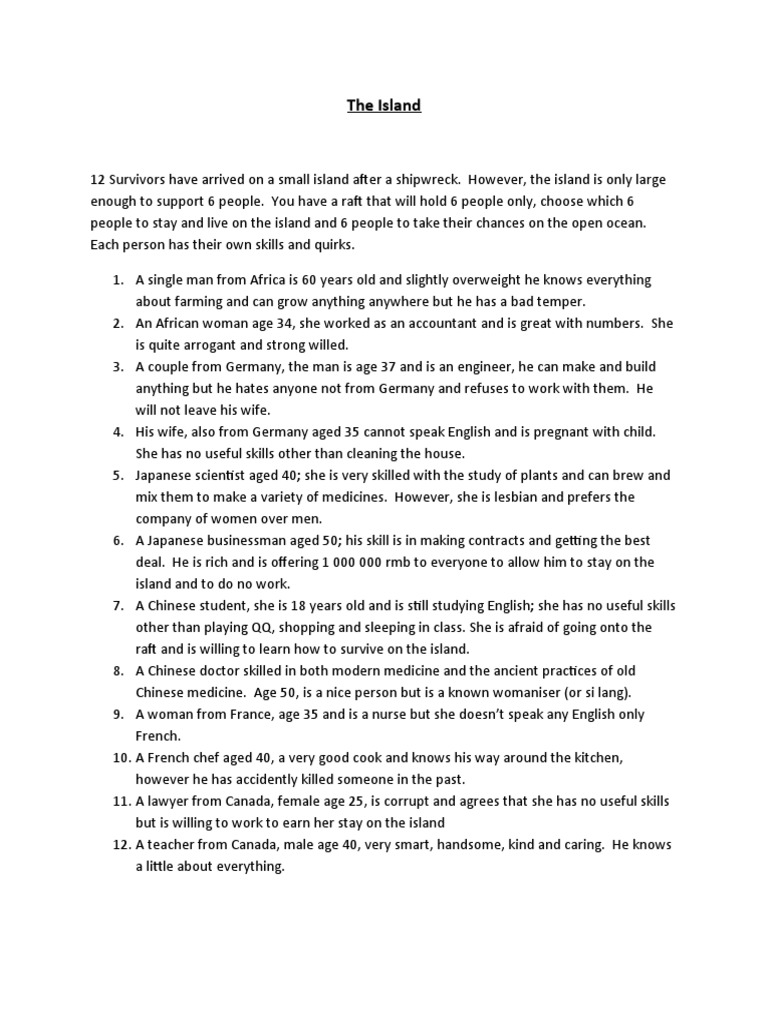 The-Island-Problem Solving | PDF