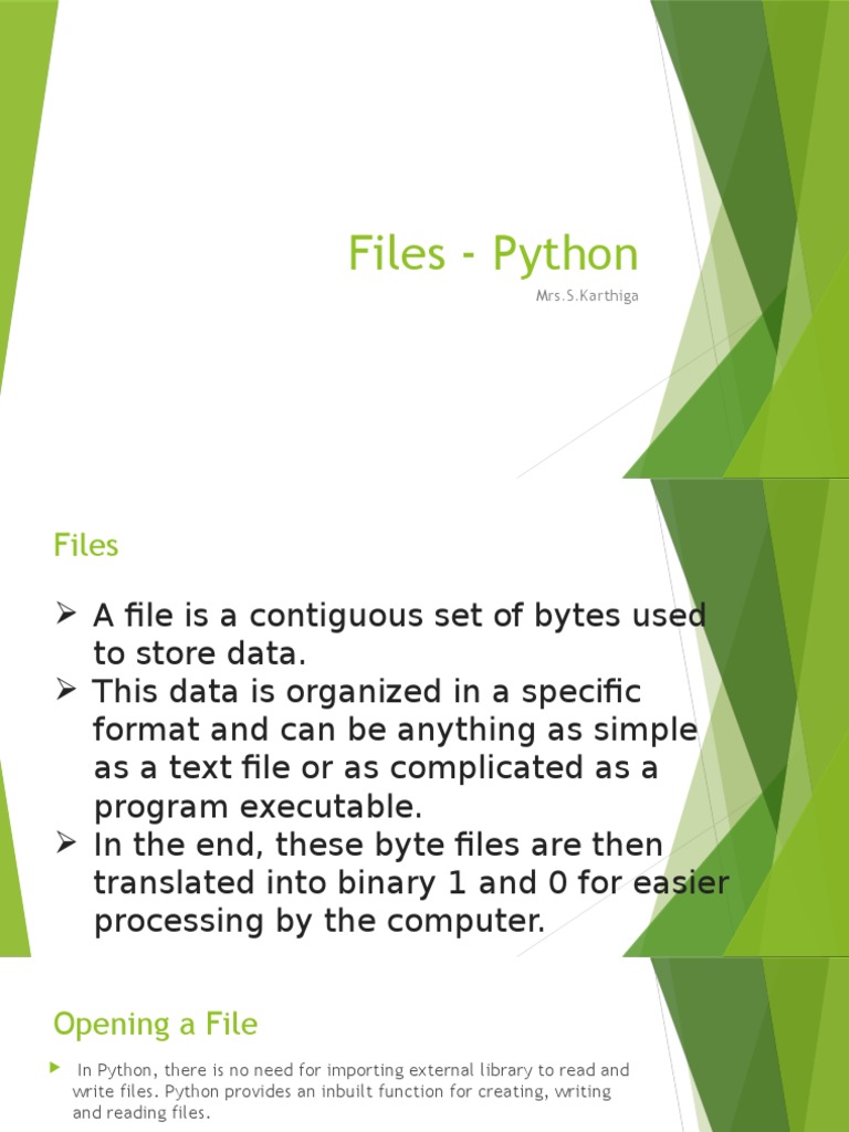 Files In Python Pdf Text File Computer File 8251