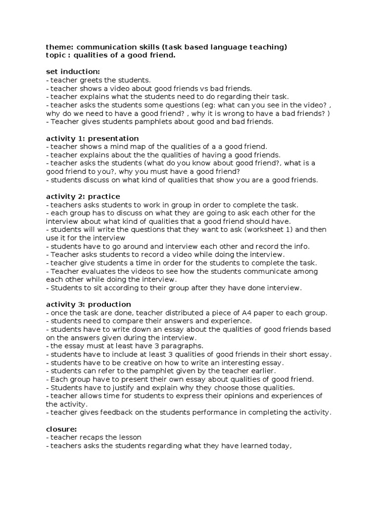 Draft Lesson Plan | PDF | Essays | Teaching