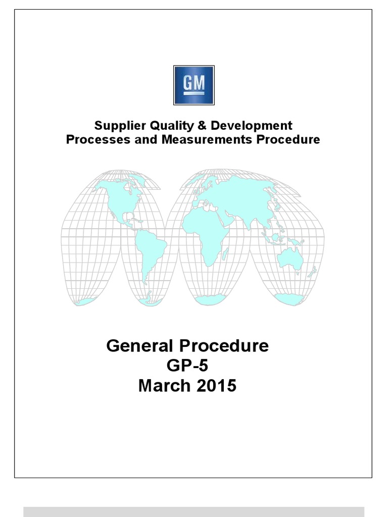 GM 1927-17 SQ Processes and Measurements Procedure (GP-5) | PDF | Business | Business Process