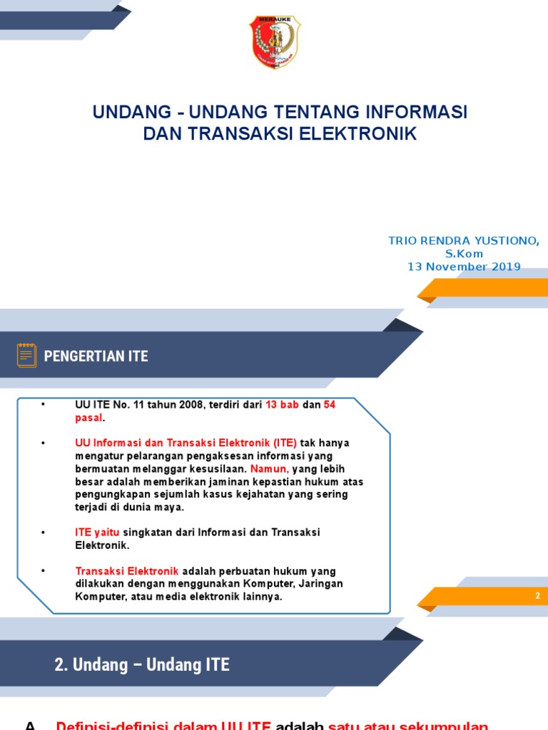 Materi Presentasi Uu Ite Pdf