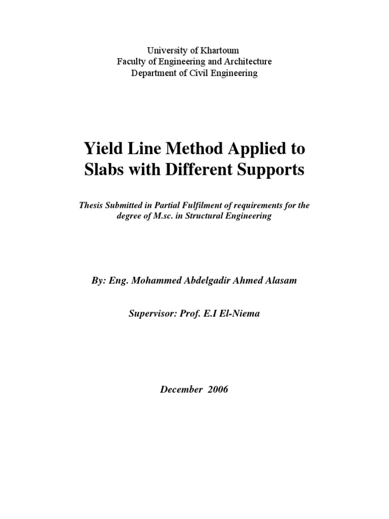 Yield Line Method Applied | PDF | Bending | Deformation (Engineering)