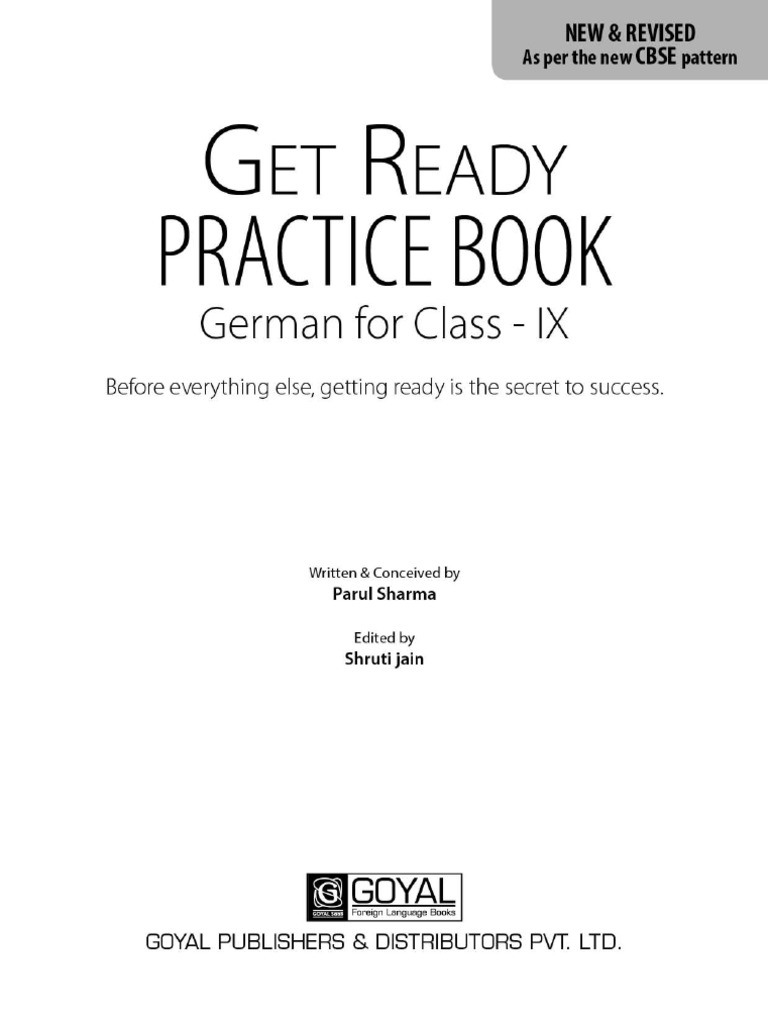 Get Ready Class IX German Lektion-1 | PDF