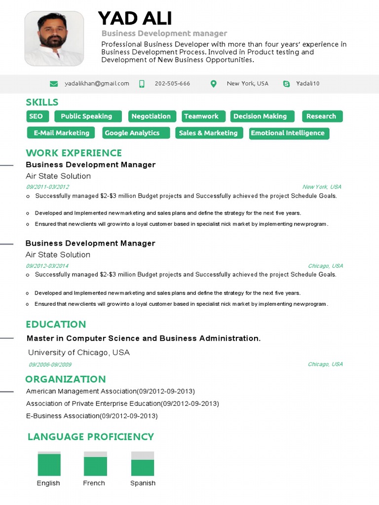Powerfull Executive Resume Template word 2019