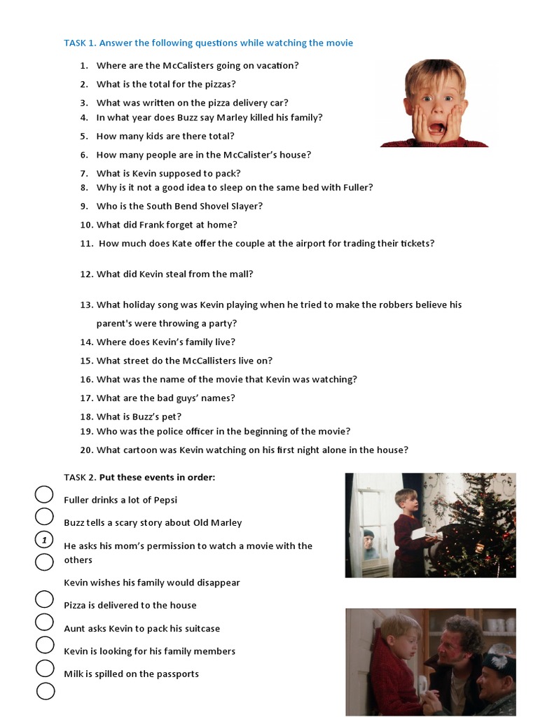 TASK 1. Answer The Following Questions While Watching The Movie | PDF ...