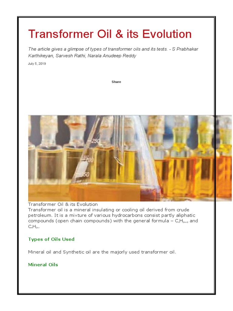 Trafo Oil | PDF | Oil | Petroleum