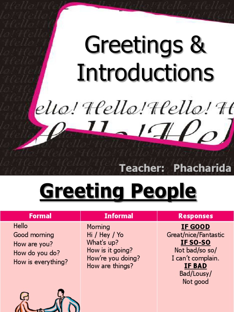 Effective Greetings and Introductions Guide | PDF