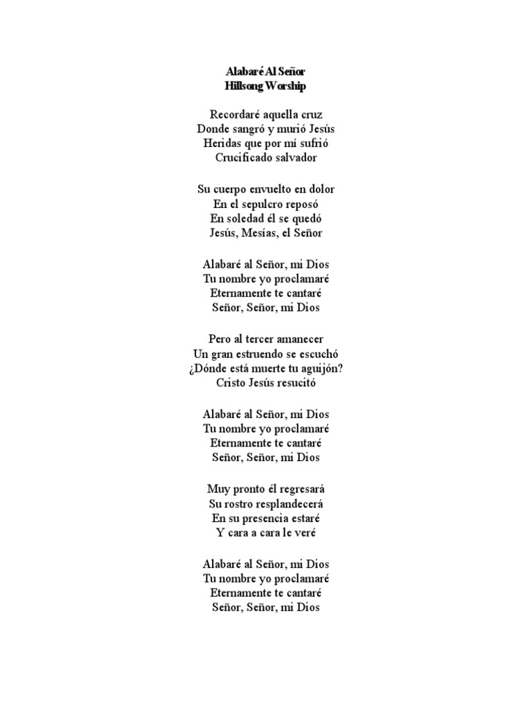 Alabaré Al Señor | PDF