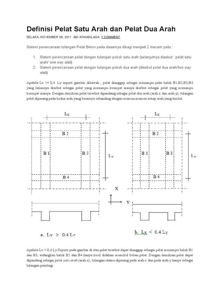 Definisi Pelat Satu Arah Dan Pelat Dua A | PDF