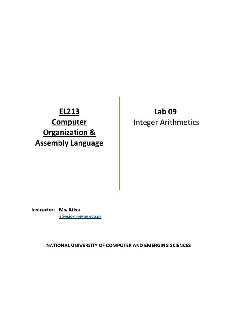 Lab-09 and 10 PDF | Download Free PDF | Integer (Computer Science ...