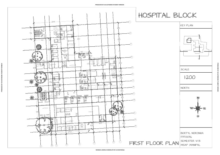 Hospital Block: Key Plan | PDF | Medicine | Medical Specialties
