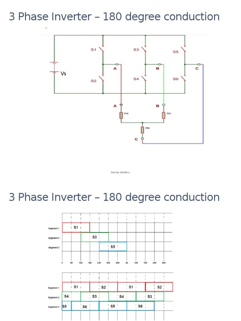 3 Phase Inverter - 180 Degree Conduction: Seema Mathew | PDF | Power ...