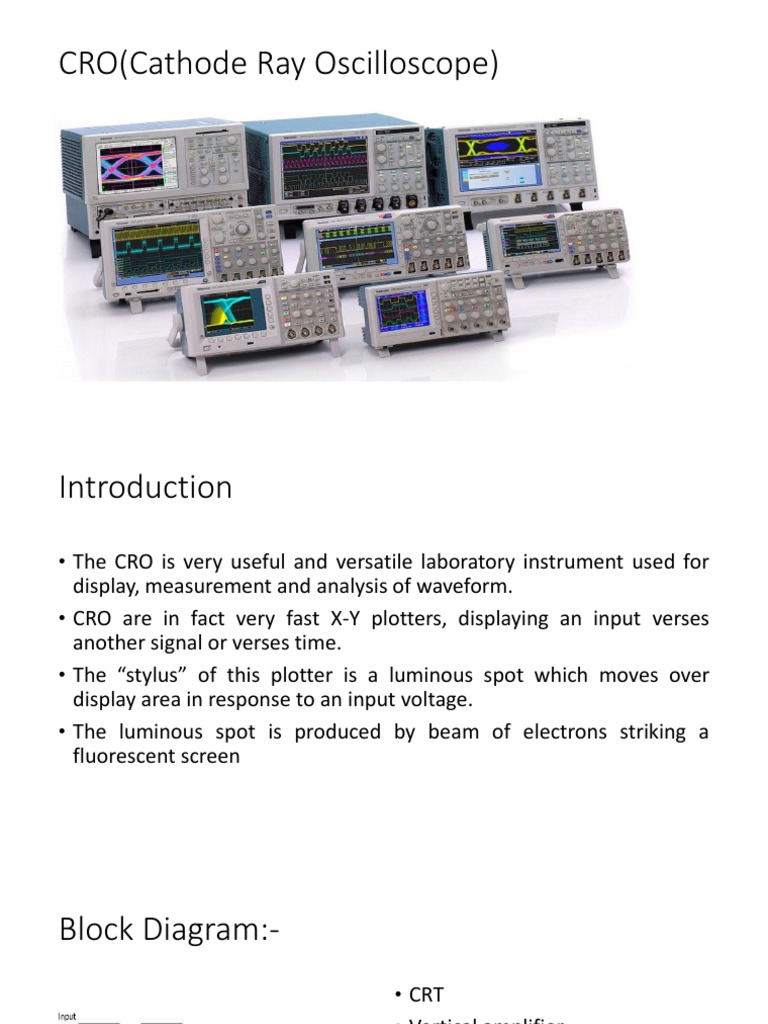 CRO (Cathode Ray Oscilloscope) | PDF