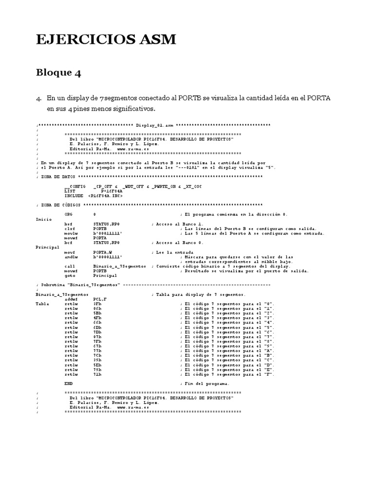 EJERCICIOS ASM 4bis y 5 RESUELTOS | PDF | Ingeniería Informática ...