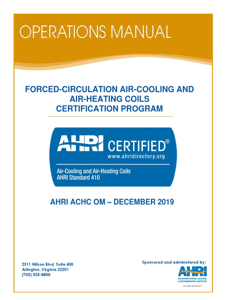 Ahri 410 PDF | PDF | Heat Exchanger | Heat Transfer