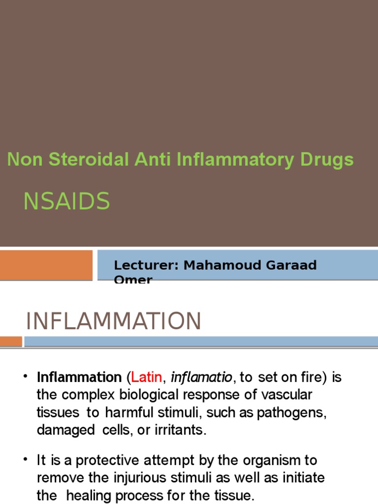 Non Steroidal Anti Inflammatory Drugs: Nsaids | PDF | Nonsteroidal Anti ...