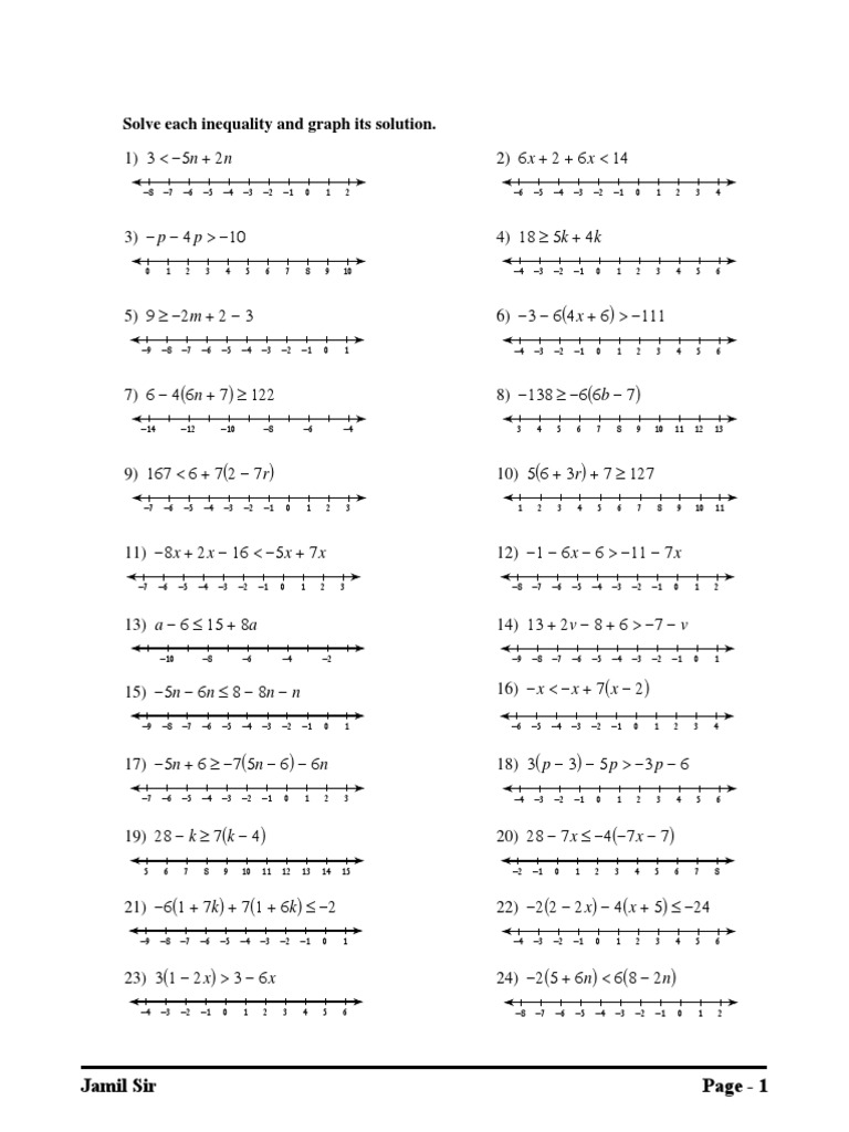 Inequalities Worksheet 2 | PDF | Discrete Mathematics | Theoretical ...