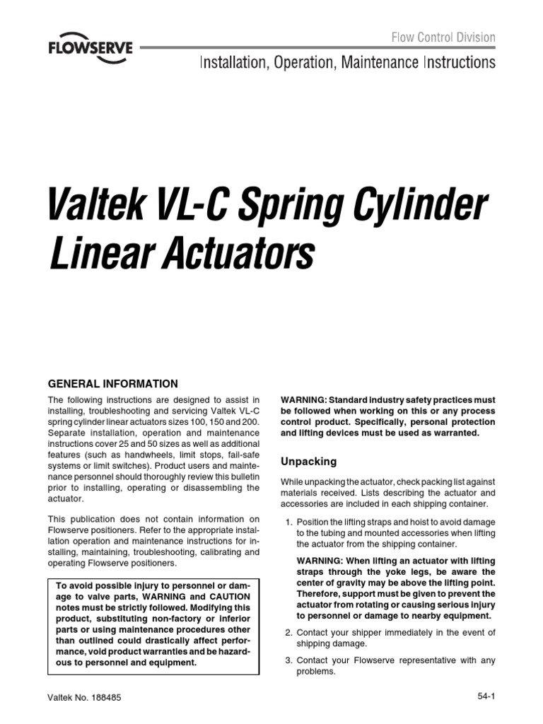 Actuador Valtek PDF | PDF | Valve | Piston