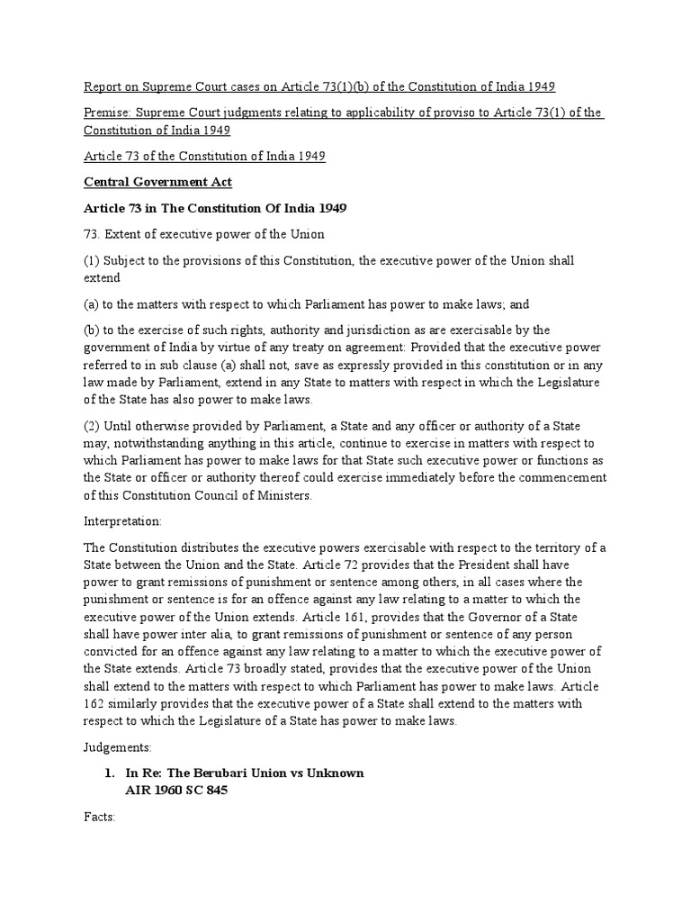 Article 73 of Consti | PDF | Pardon | Supreme Courts