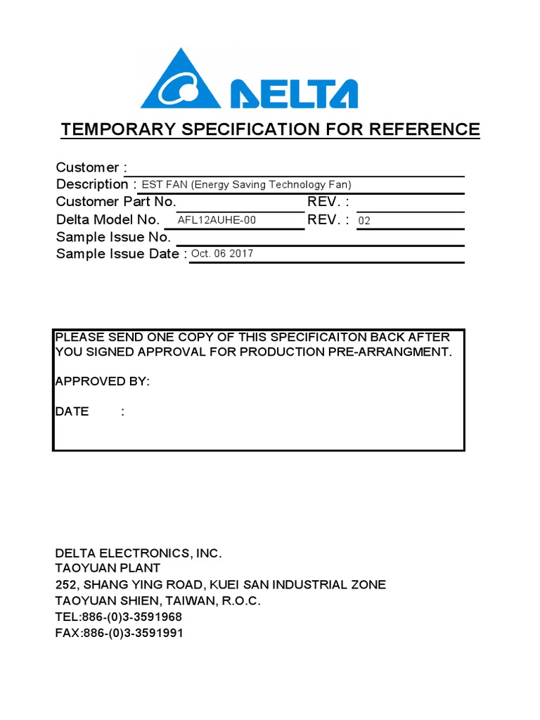 Temporary Specification For Reference | Download Free PDF ...