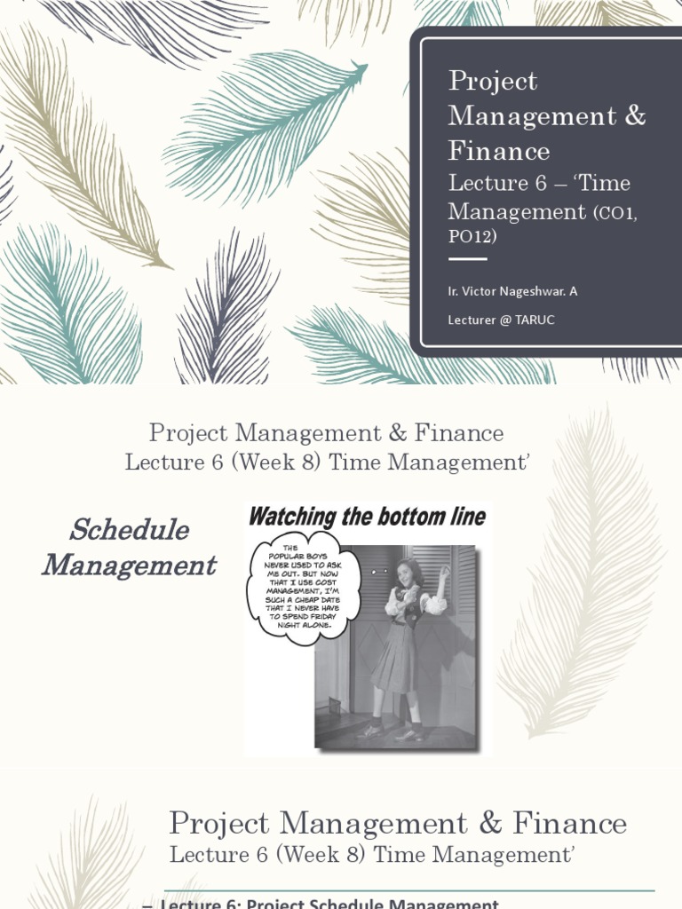 Lecture 6 Project Time Management | PDF | Project Management | Business