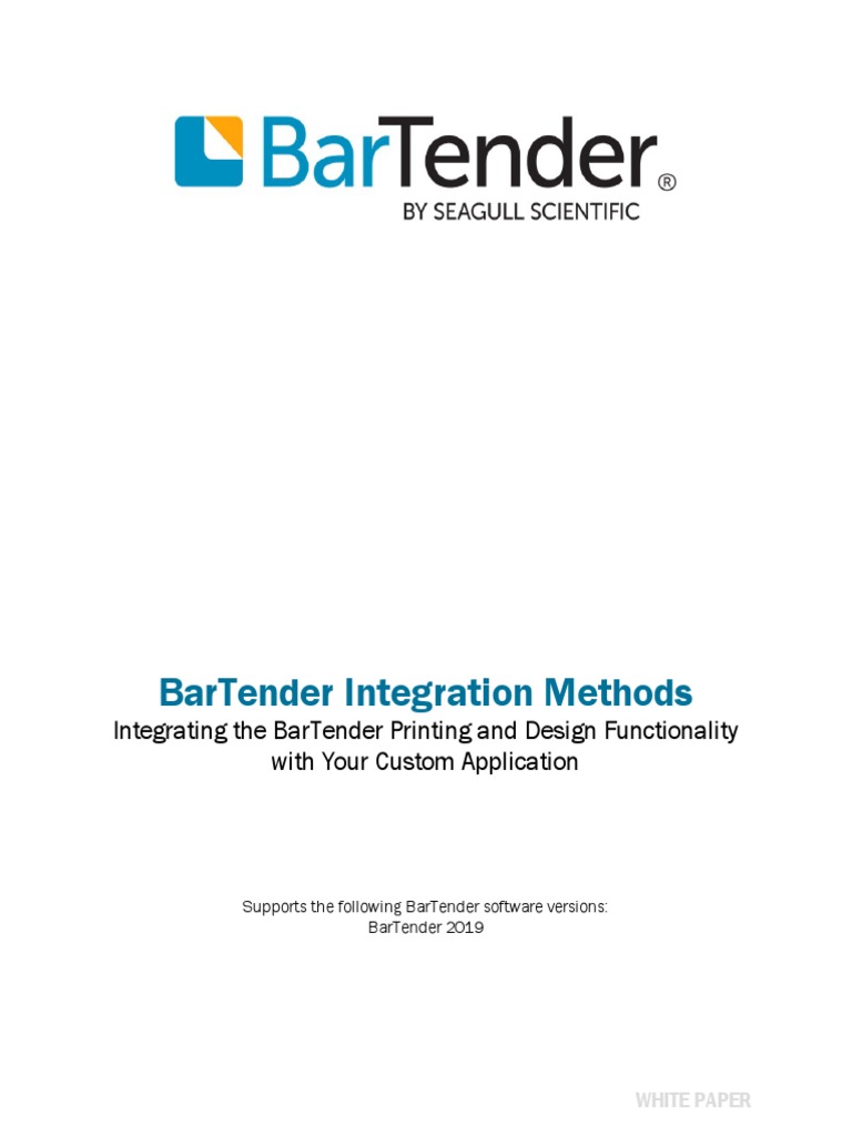Bartender Integration Methods | PDF | Scripting Language | Visual Basic ...