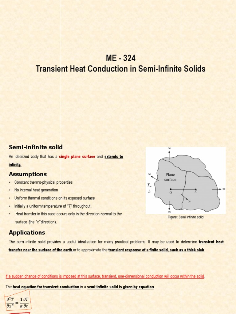 ME324 - Semi Infinite Slab PDF | PDF | Partial Differential Equation ...