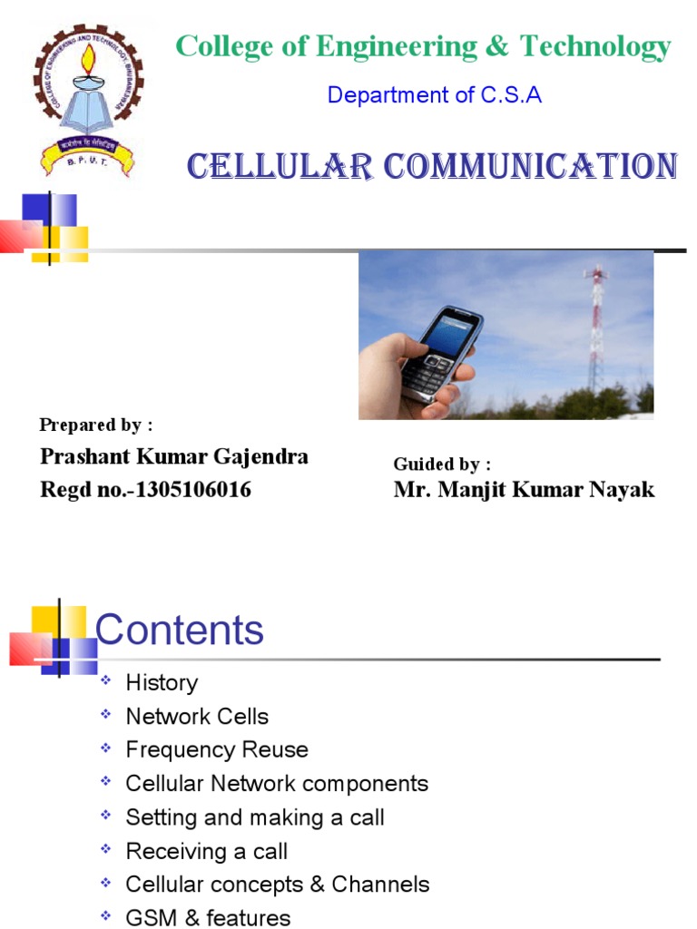 Cellular Communication: College of Engineering & Technology | PDF ...