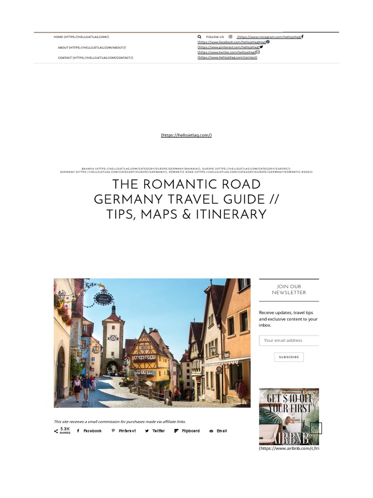 The Romantic Road Germany Travel Guide // Tips, Maps & Itinerary | PDF ...