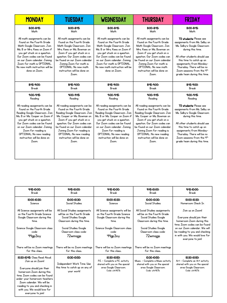4 Thgradescheduleupdate | PDF | Behavior Modification | Cognition