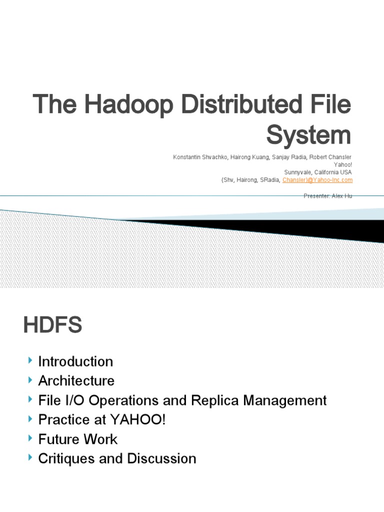 The Hadoop Distributed File System | PDF | Apache Hadoop | File System