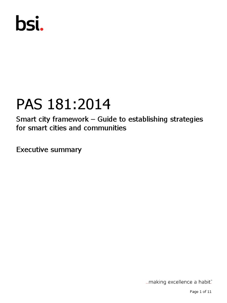 BSI PAS 181 Executive Summary UK EN | PDF | Governance | Business Model