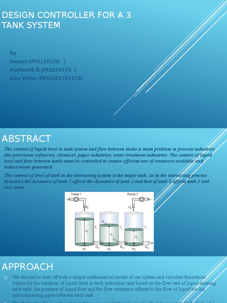 Design Controller For A 3 Tank System | PDF