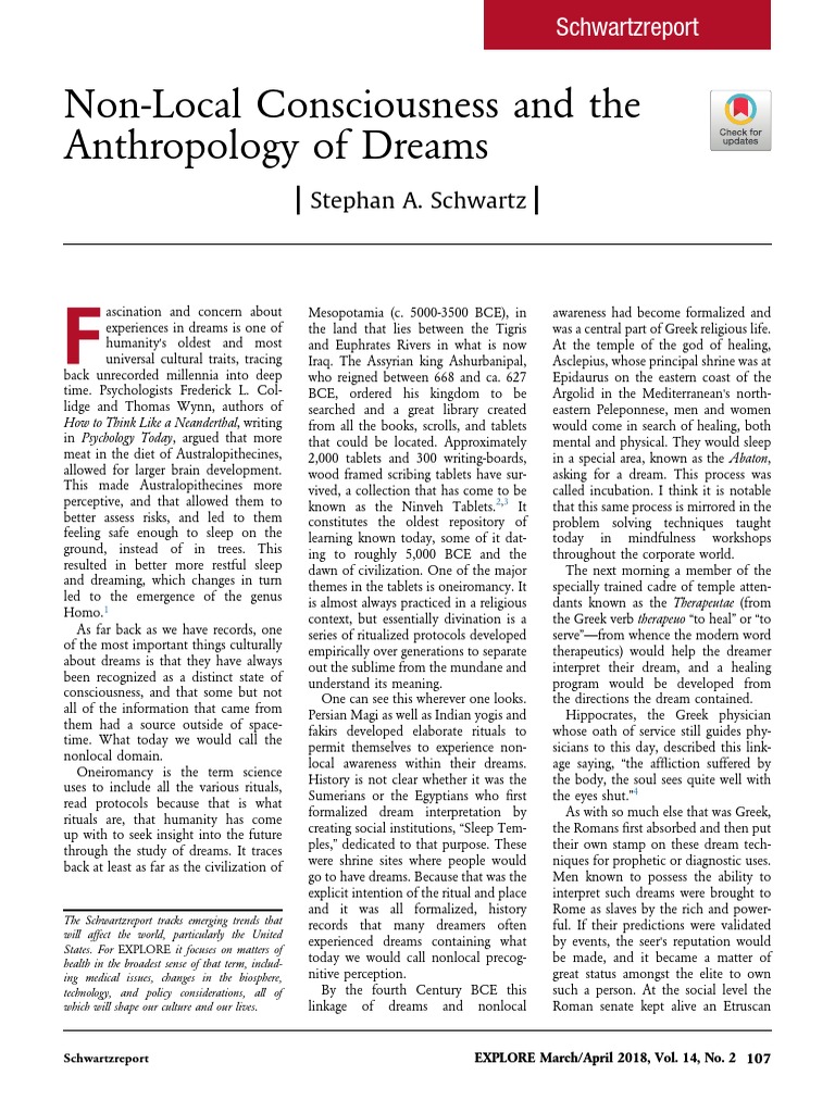 Non-Local Consciousness and The Anthropo PDF | PDF | Rapid Eye Movement ...