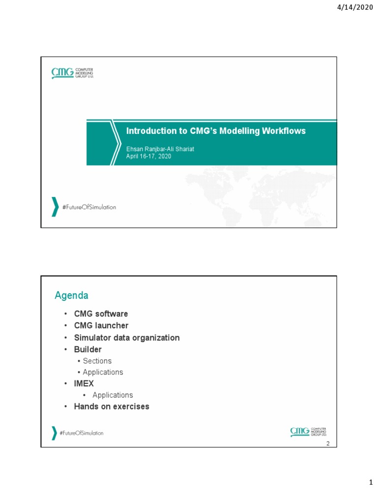 Presentation - Introduction To CMG's Modelling Workflows | PDF ...