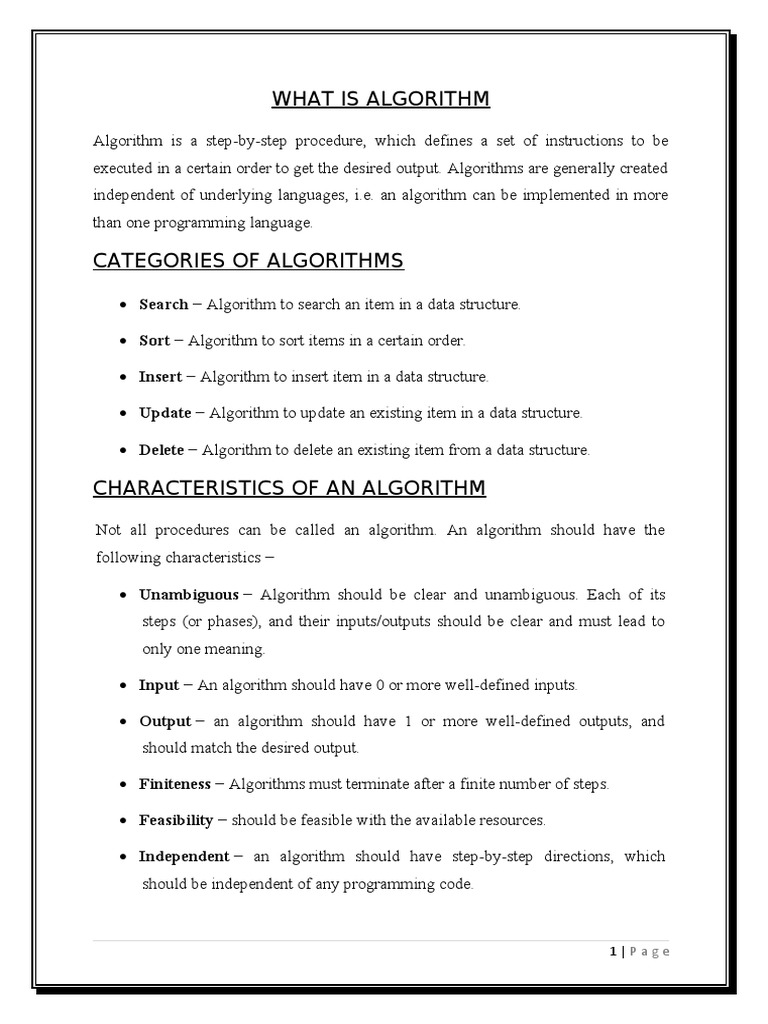 What Is Algorithm | PDF | Computational Complexity Theory | Graphics
