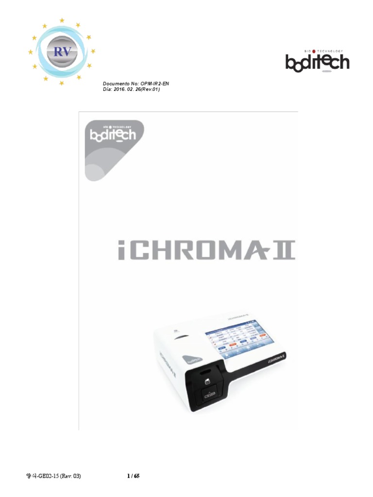 MANUAL I-CHROMA II Espanì - Ol Rev Reactivos Del Valle | PDF ...