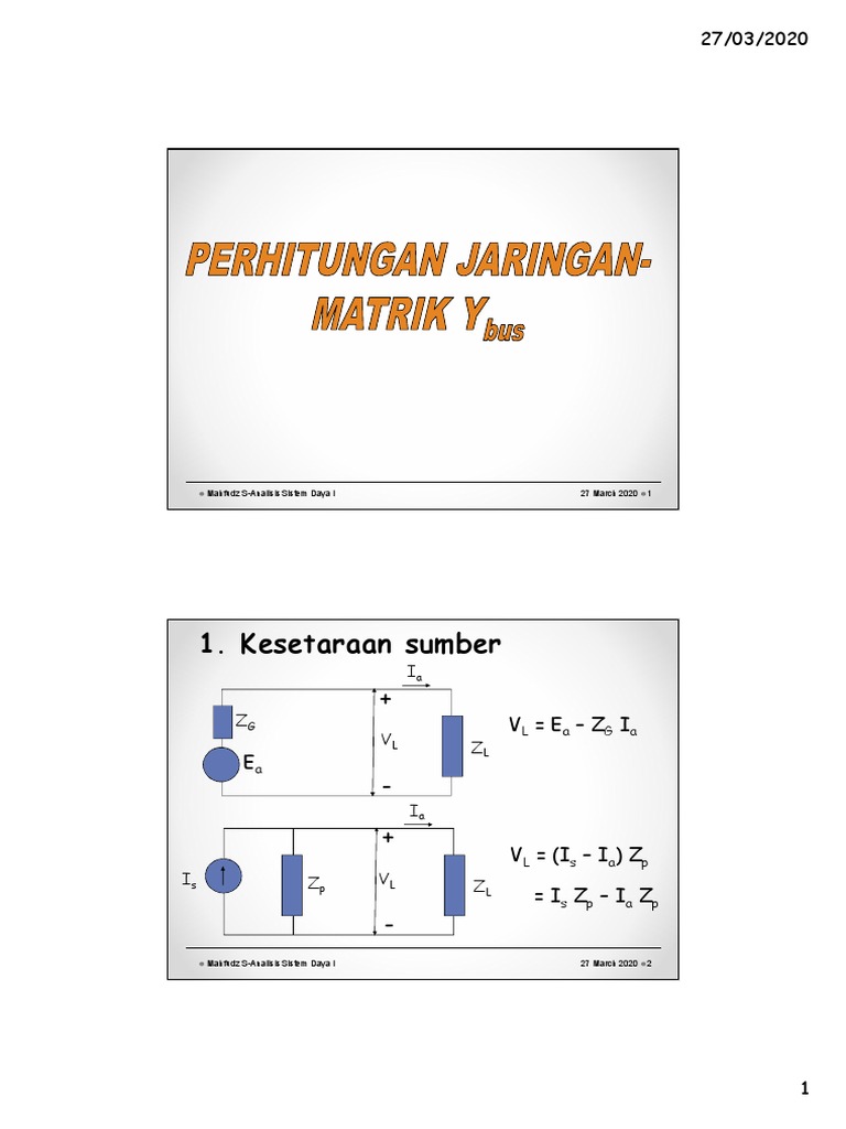 Matrik Ybus | PDF
