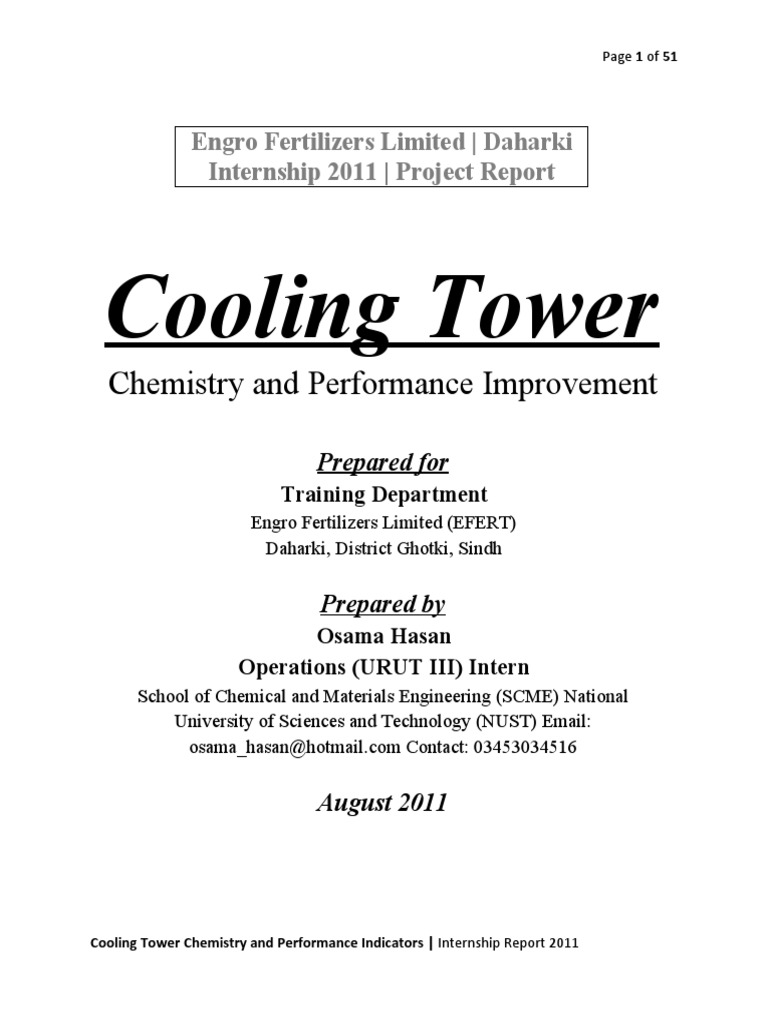 Cooling Tower: Chemistry and Performance Improvement | PDF | Heat ...