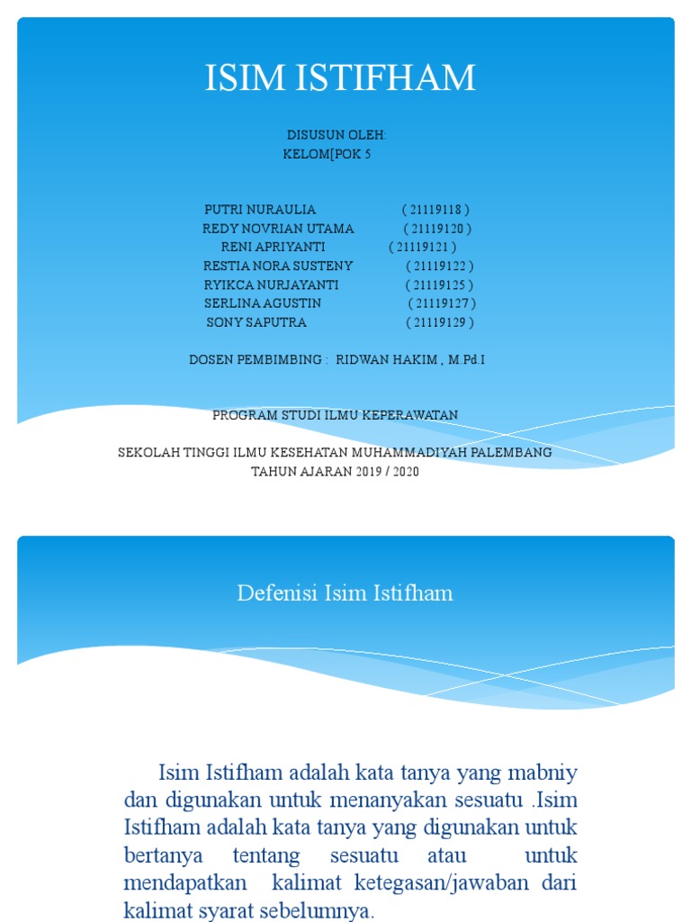 ISIM ISTIFHAM PPT Kel 5 | PDF