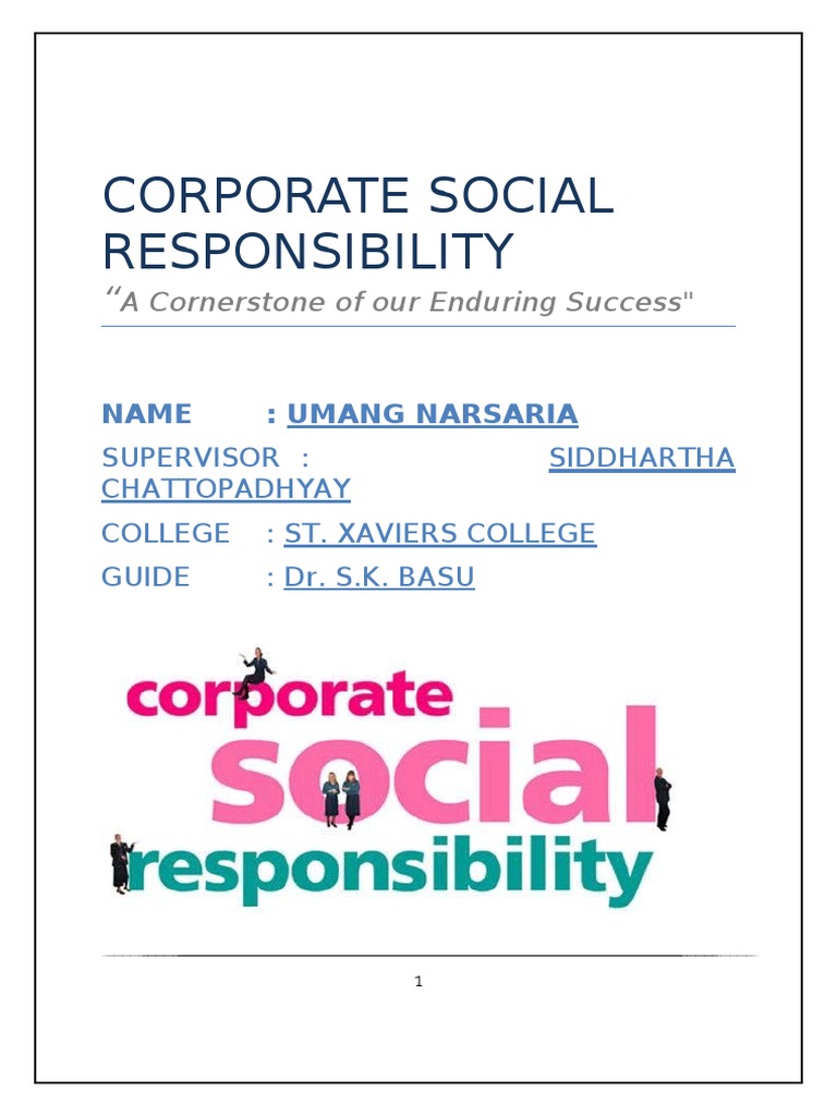 Corporate Social Responsibility | Download Free PDF | Corporate Social ...
