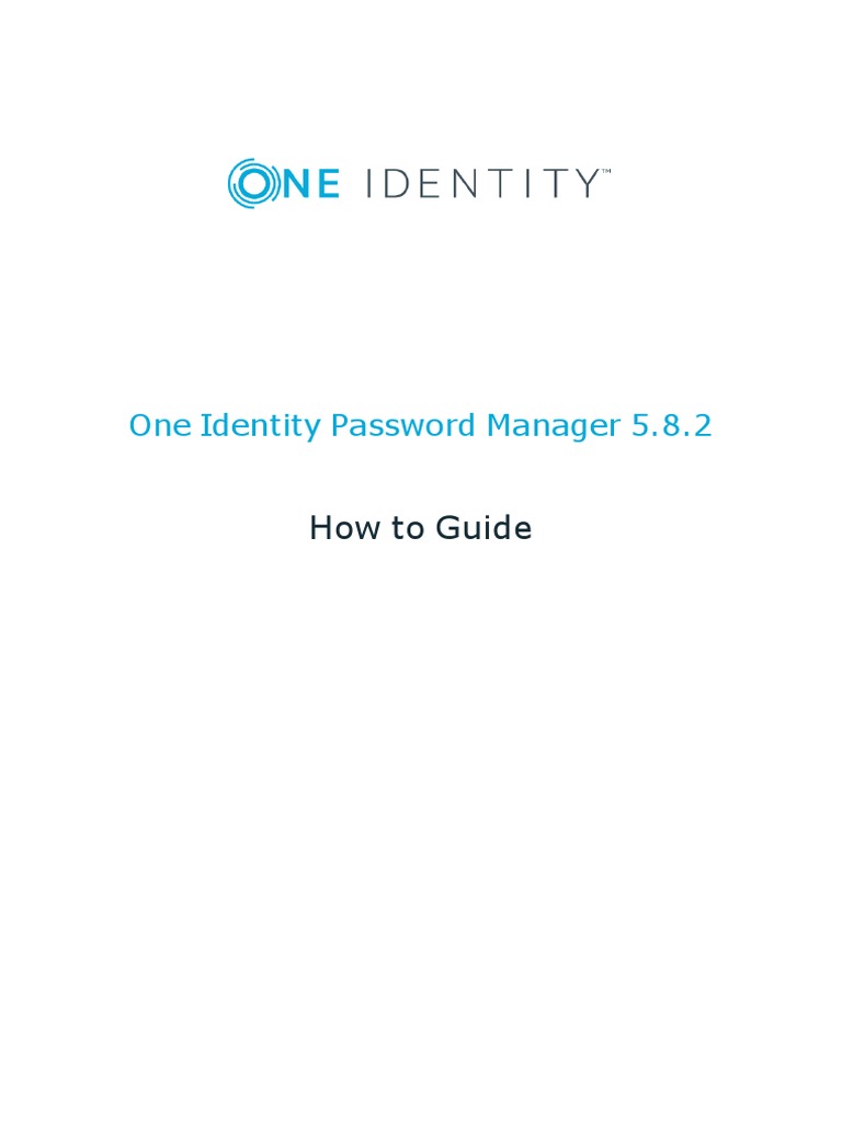How To Guide: One Identity Password Manager 5.8.2 | PDF | Group Policy ...