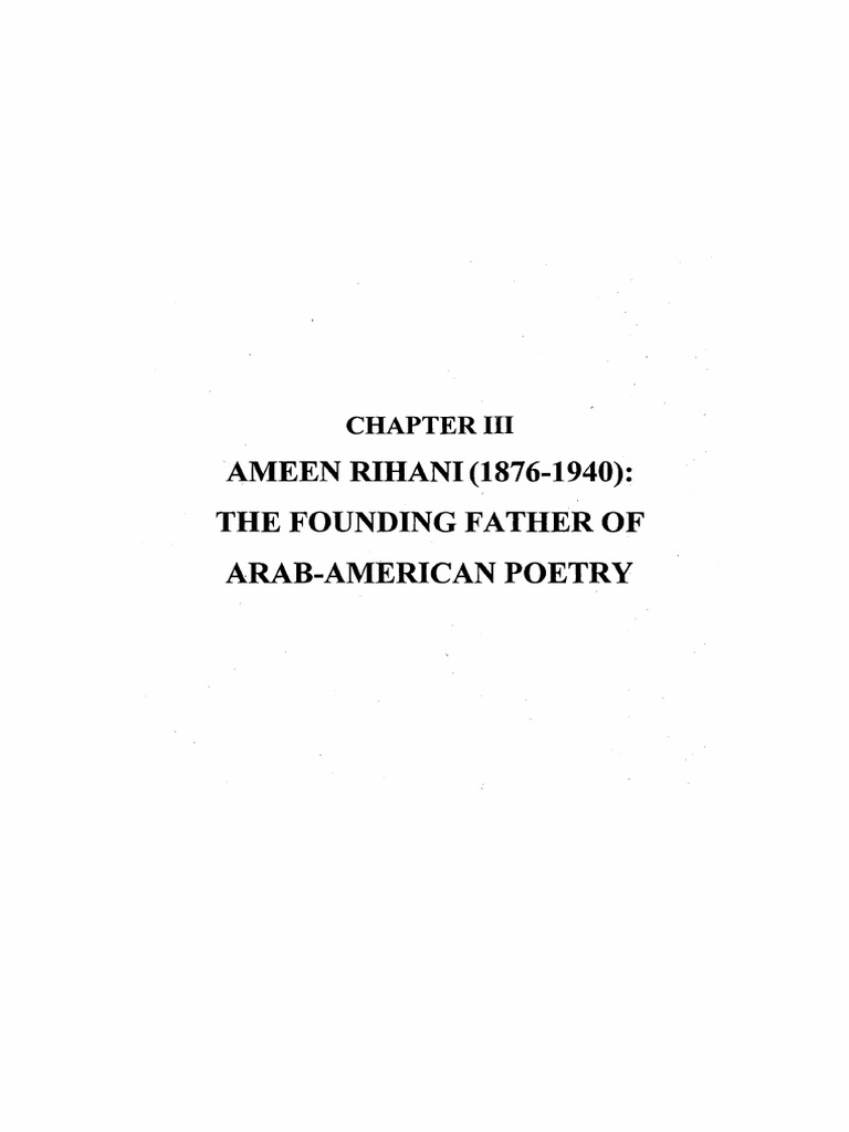 Ameen Rihani The FOUNDING FATHER of Arab American Poetry | PDF | Sufism ...