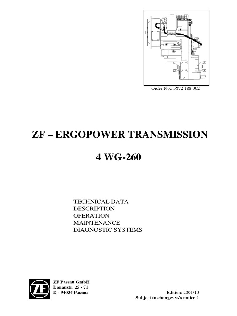 Manual Tecnico ZF 4WG-260 | PDF | Transmission (Mechanics) | Clutch
