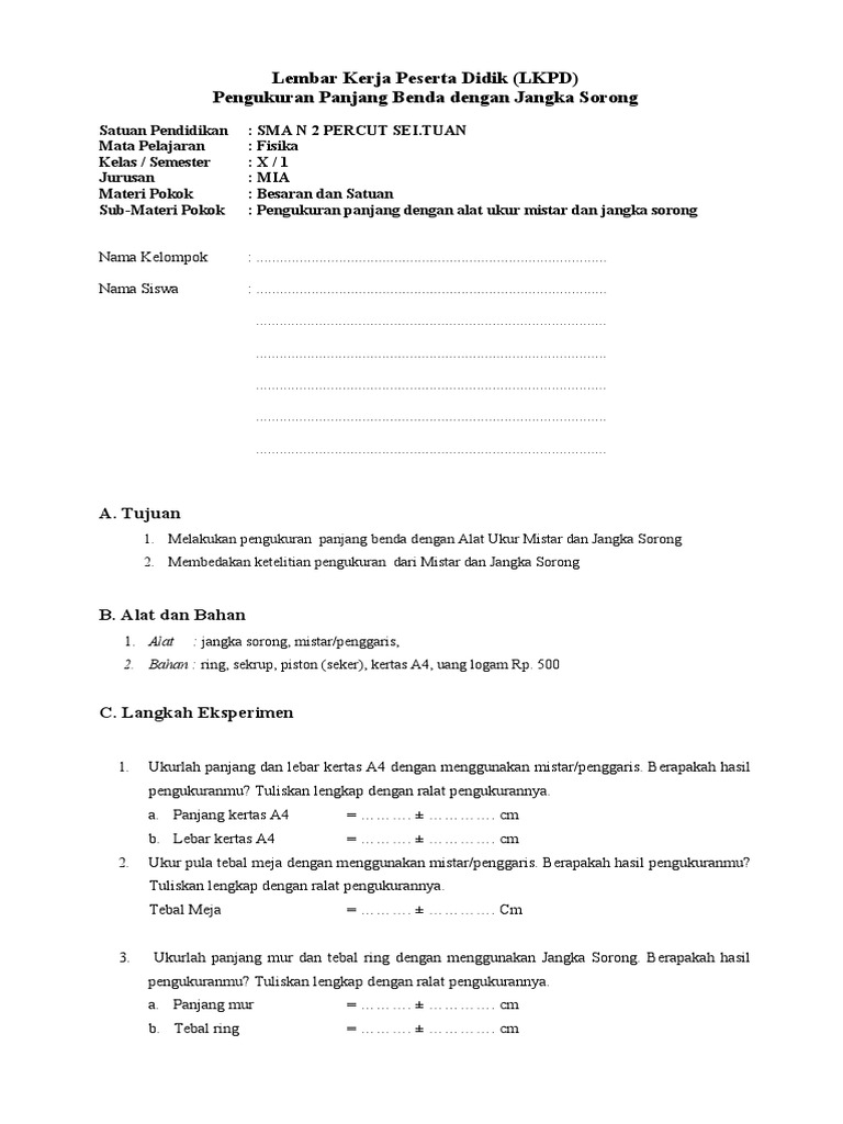 LKPD Pengukuran Heri | PDF