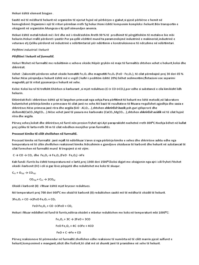Hekuri Eshte Element Biogjen | PDF