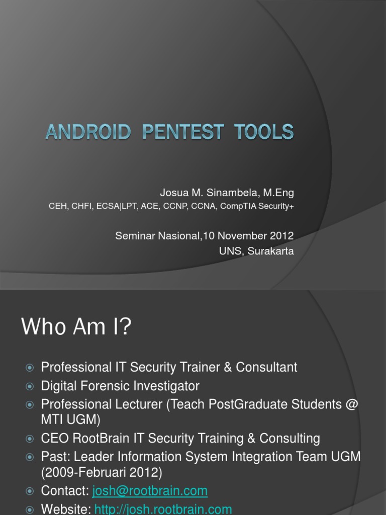 Android Pentest Tool | PDF | Penetration Test | Computer Network