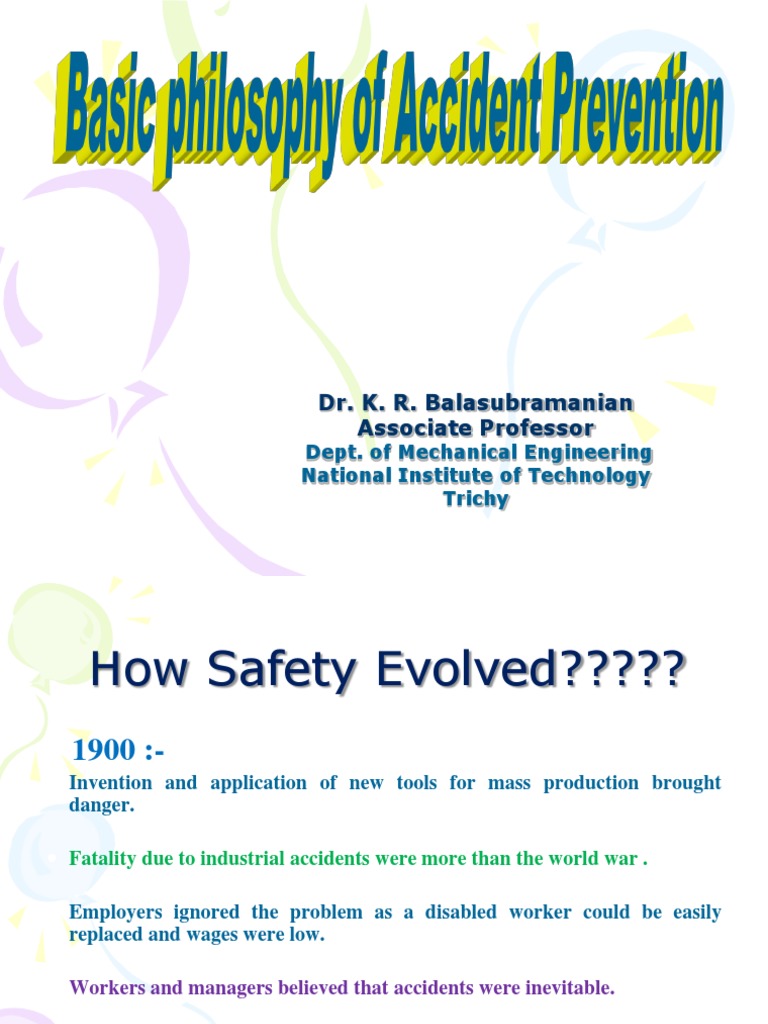 Basic Philosophy of Accident | PDF | Occupational Safety And Health ...